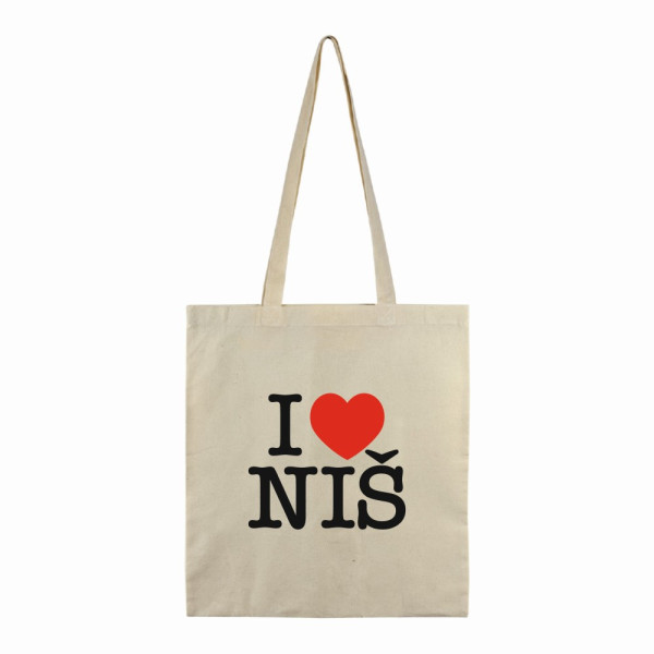 Suvenir TORBA, pamuk, Naturella 130, I love NIŠ