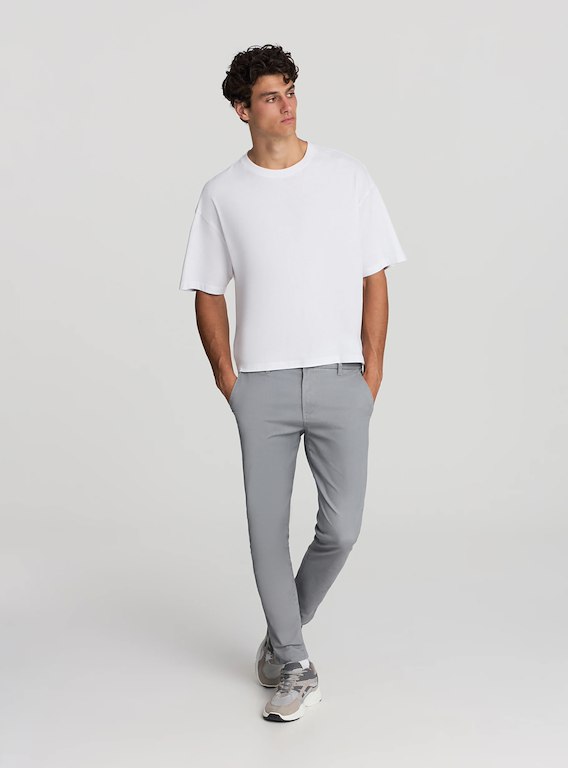 Uske chino pantalone Olovnosiva