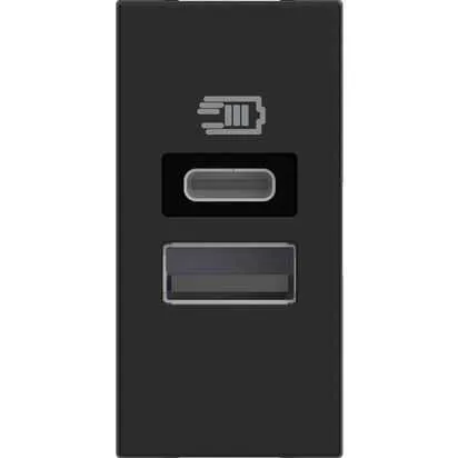 Classia USB TIP A+C 1M CRNA