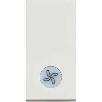 Classia prekidač simbol ventilator 10AX BELI