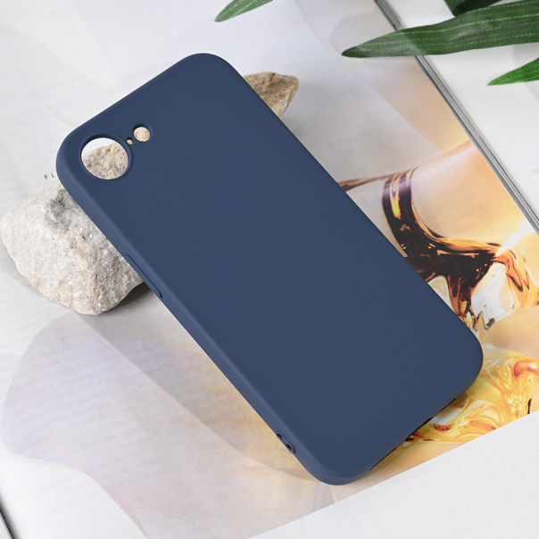 Maska za iPhone 16e 61 Teracell Soft Velvet tamno plava