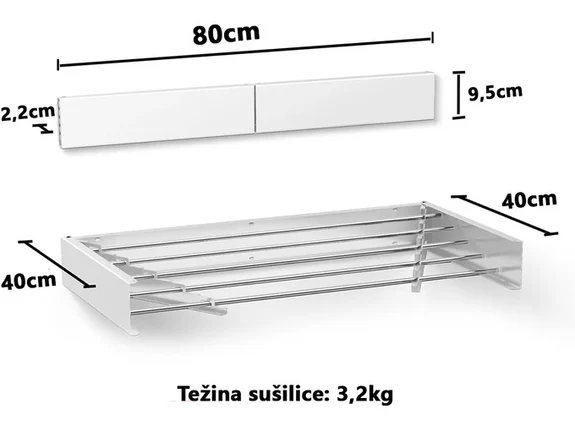 SuperHome Sklopiva sušilica za veš WS-D4-80