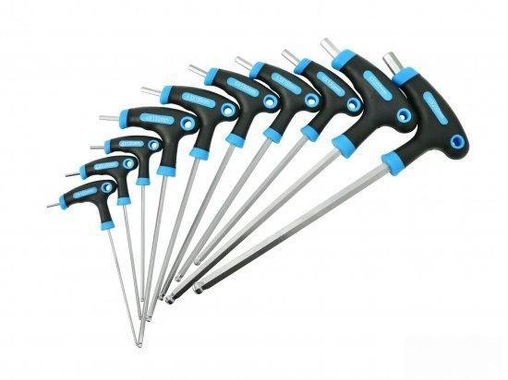 Set IMBUS šrafcigera T tipa sa ručkom – 2-10 mm, 10 komada GEKO