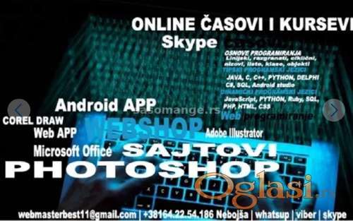Online casovi, izrada projekata, seminarski radovi