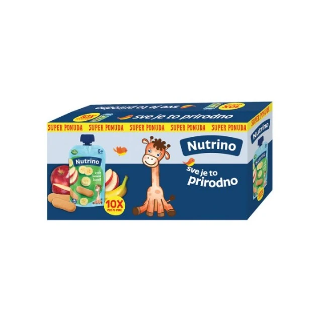 NUTRINO VOĆNI PIRE - JABUKA, BANANA, KEKS 100G MULTI PAKOVANJE 6+4 GRATIS
Opis
INFORMACIJE
NALOG
SERVIS
KORISNI LINKOVI