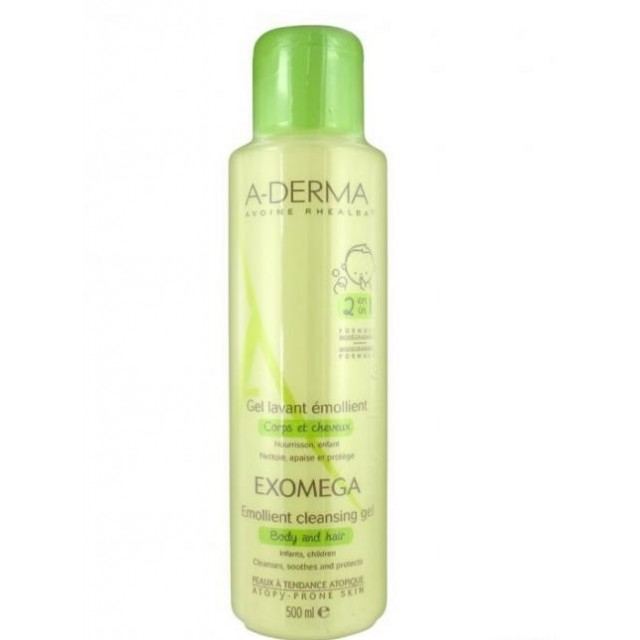 A-DERMA EXOMEGA PENUŠAVI GEL 2U1 500ML