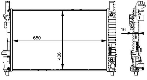 Hladnjak, hlađenje motora MAHLE CR 661 000S