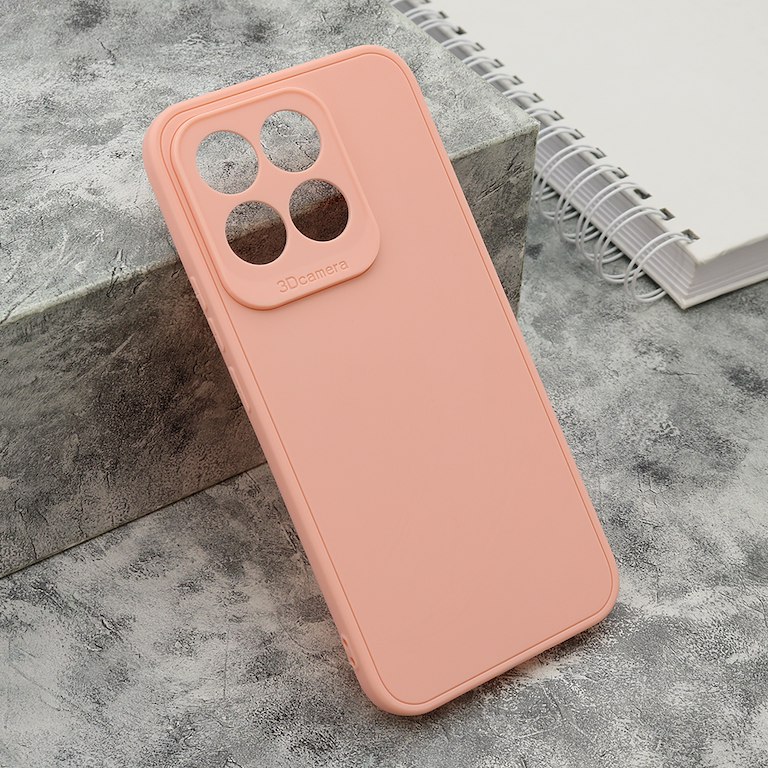 Zastitna maska (futrola) Soft 3D camera - Huawei Honor X8c roze (MS)