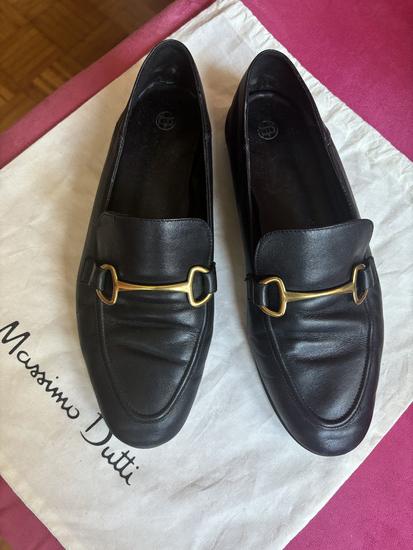 Massimo Dutti crne kožne mokasine 39