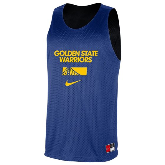 NBA GOLDEN STATE WARRIORS COURTSIDE REVERSABLE MESH PRACTICE JERSEY 'BLUE/BLACK'