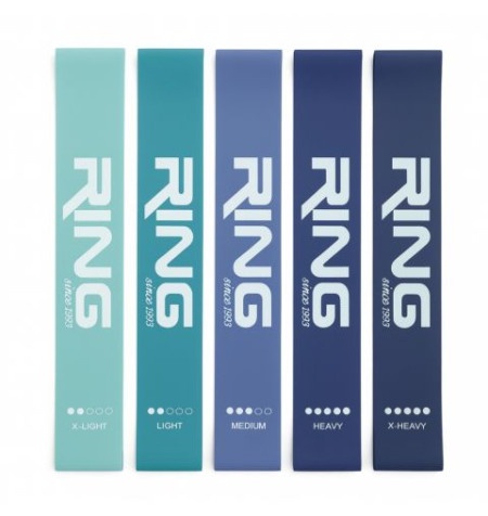 RING mini band set 5 blue (MINI BAND-SET 5 BLUE XL+L+M+H+XH)-RX MINI BAND SET 5 BLUE