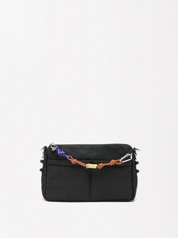 NYLON CROSSBODY BAG WITH PENDANT