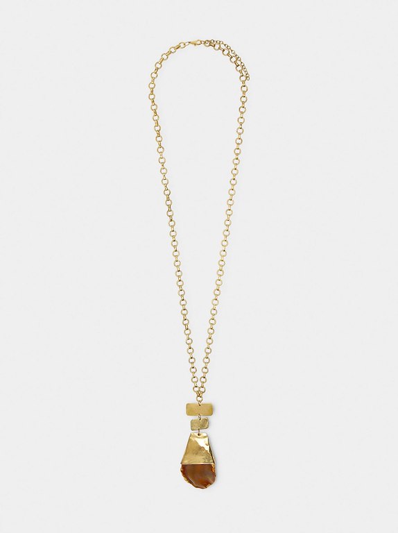 LONG NECKLACE WITH STONE PENDANT