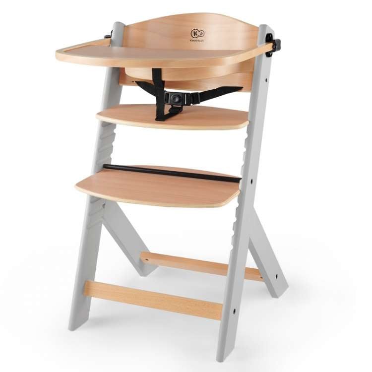 KINDERKRAFT STOLICA ZA HRANJENJE 2U1 ENOCK NATUR+GREY