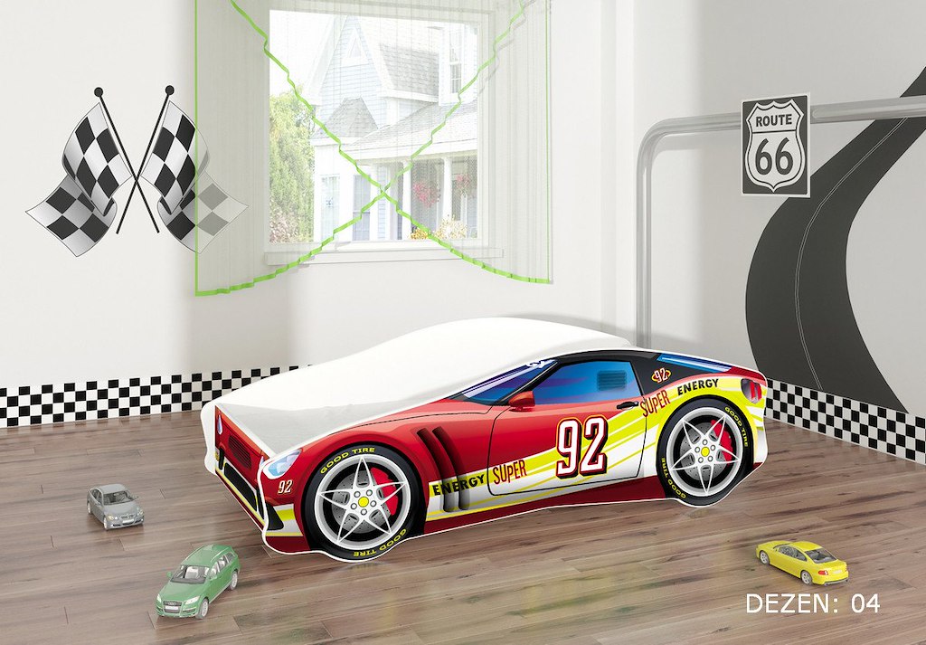 KREVET ZA DECU AUTOMOBIL 140X70 CM 04