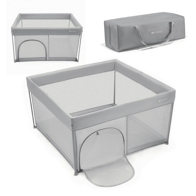 KINDERKRAFT OGRADICA ZA BEBE ZIKI GREY