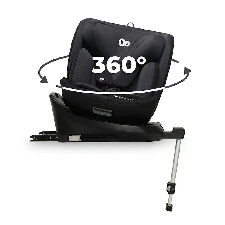 KINDERKRAFT AUTO SEDISTE I-360 i size 40-150cm BLACK