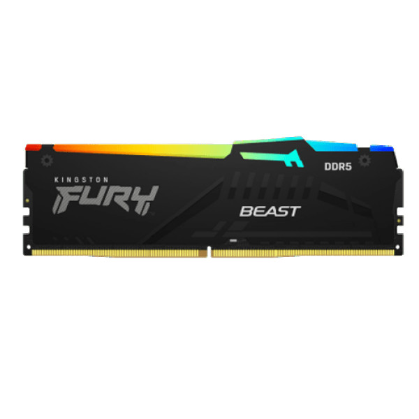 Kingston 64GB (2x32GB kit) RAM DDR5 5600MTs KF556C40BBAK2-64 Fury Beast RGB