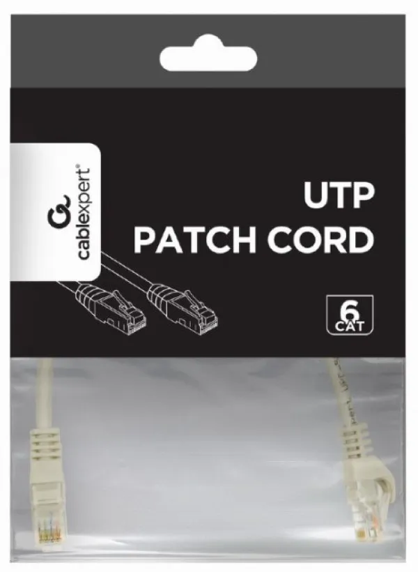 Gembird Mrezni kabl, PP6U-CU-0.25M CAT6 BAKARNI UTP Patch cord 0.25m grey