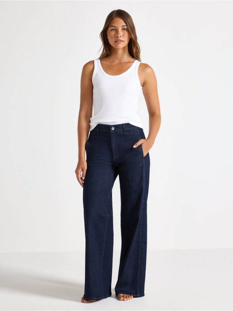 Farmerke – WIDE trousers in denim with stretch