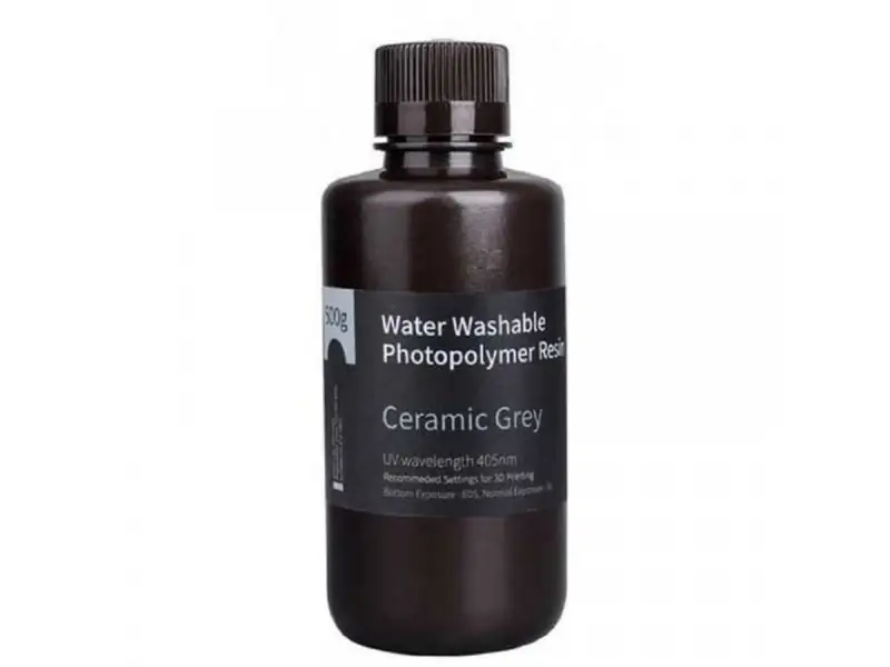 ELEGOO WATER WASHABLE RESIN 1000G CERAMIC GREY