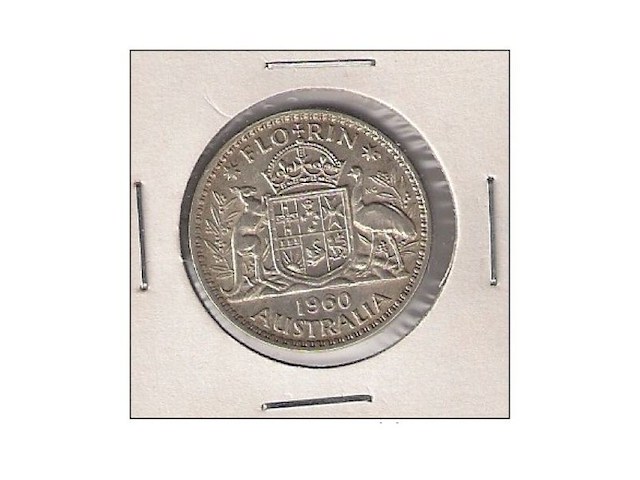 b10 Australija 1 Florin 1960. Ag