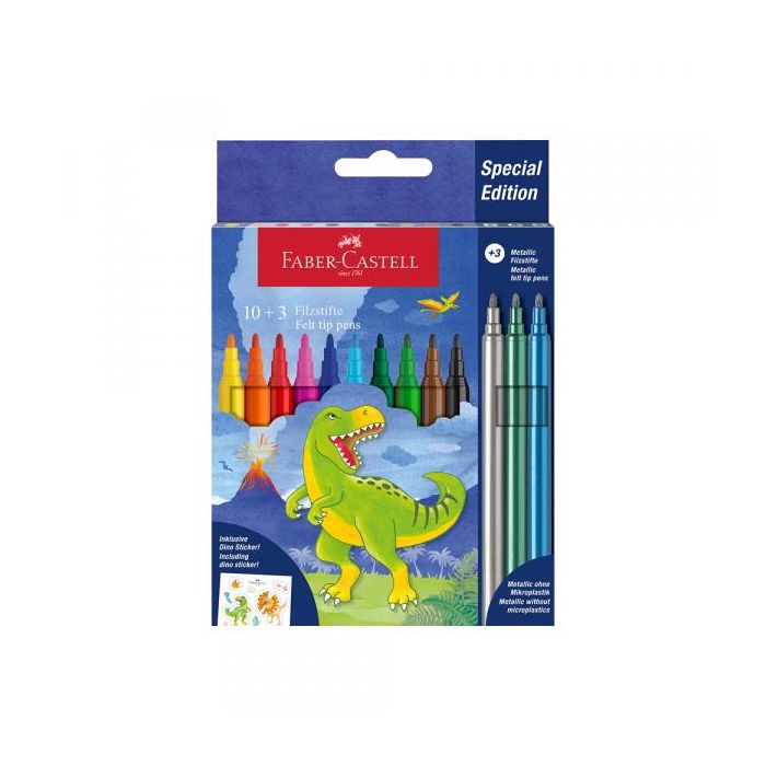 Flomaster školski Faber Castell 1/10+3 Dinosaur 554214