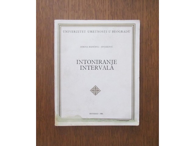 INTONIRANJE INTERVALA - Divjaković