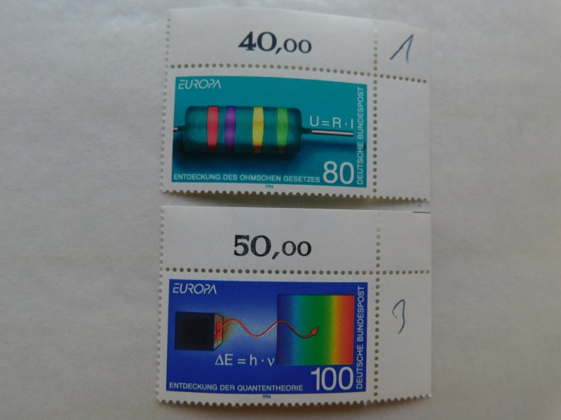 DEUTSCHE BUNDESPOST EUROPA 1957 KOMPLET ČISTA SERIJA