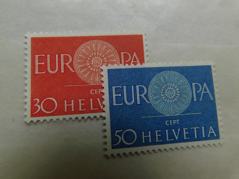 HELVETIA EUROPA 1960 KOMPLET ČISTA SERIJA