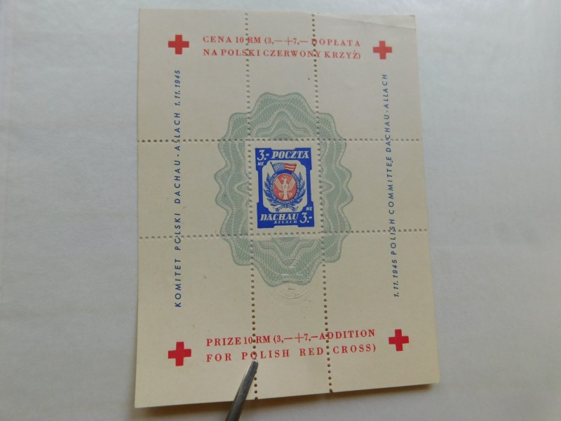 CRVENI KRST POLJSKE DACHAU 1945 BLOK