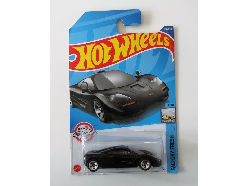 Hot Wheels McLaren F1 long card