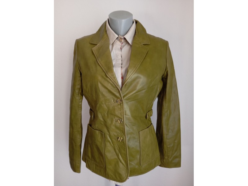Kožna zelena jakna Real Leather
