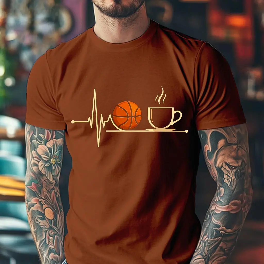 Camiseta Muška majica sa štampanim printom Cam 4010, Terakota