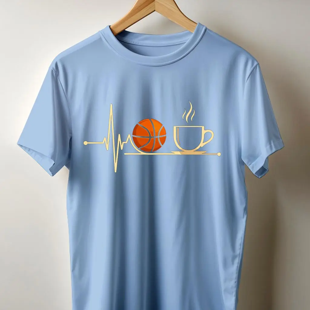 Camiseta Muška majica sa štampanim printom Cam 4010, Cijan