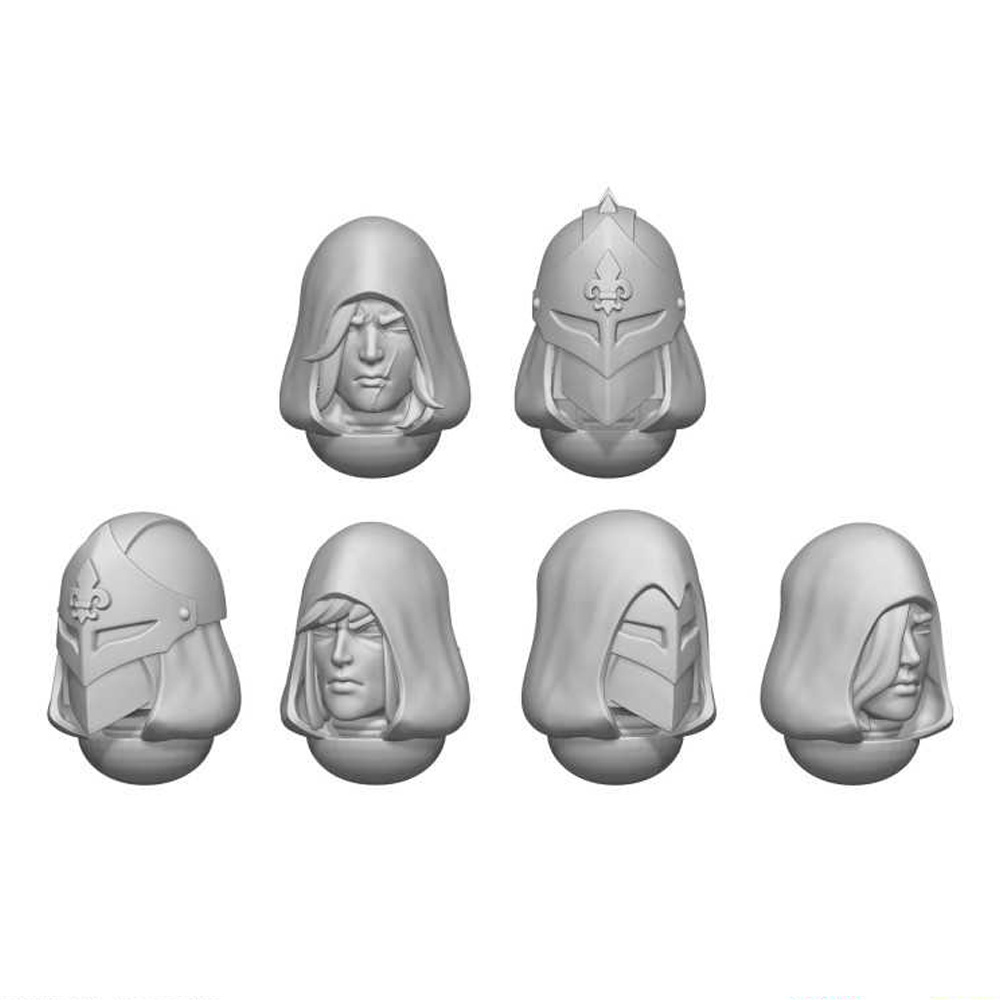 3D Printed - Dakka Dakka - HEADS BATTLESISTERS HOODED