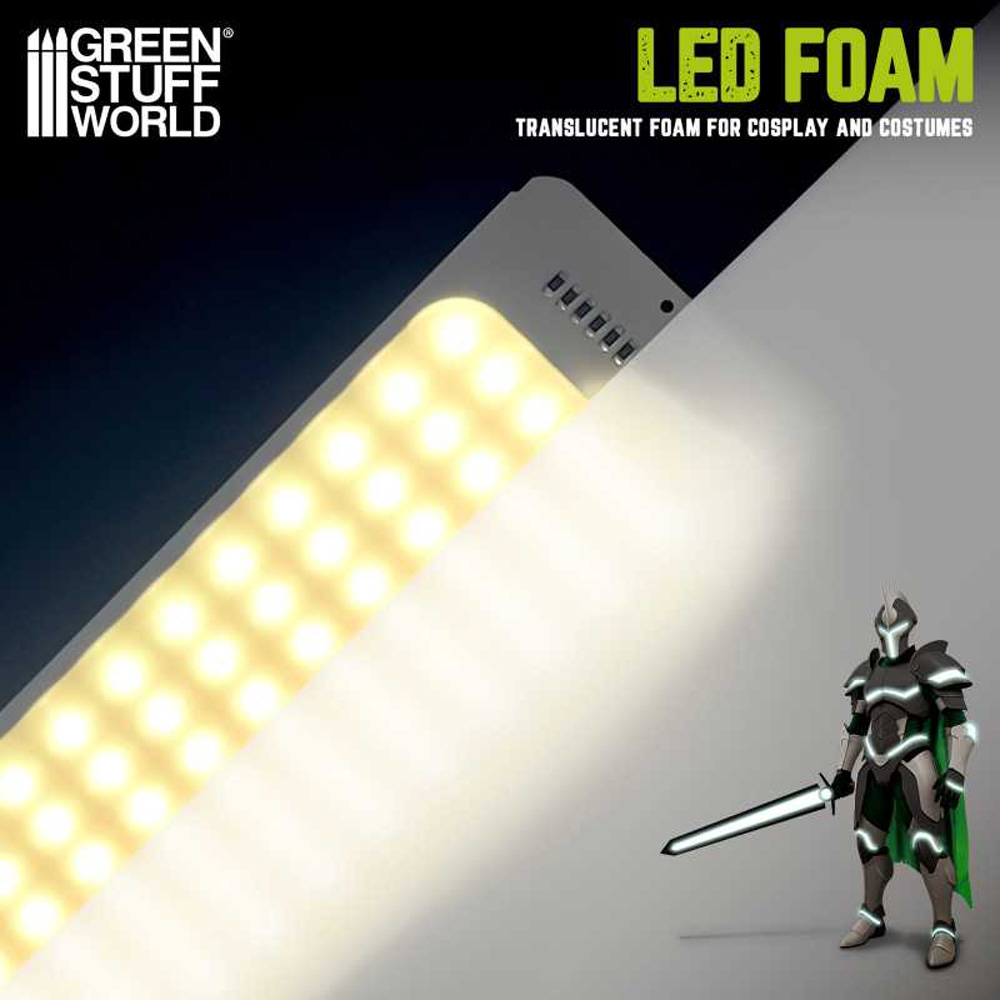LED Foam Medium (500mm x 950mm) White 5mm
