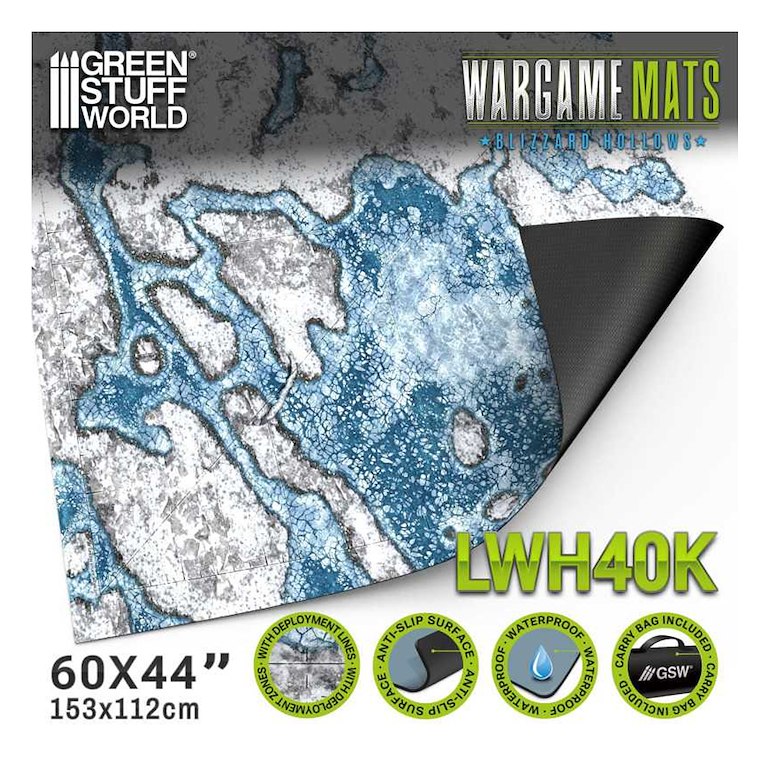 Wargame Mat - 155x114cm (44x60'' lines) - Blizzard Hollows