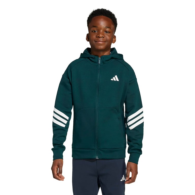 Adidas Duks za dečake J Fi 3S Fz Hd, JW7525, Zeleni