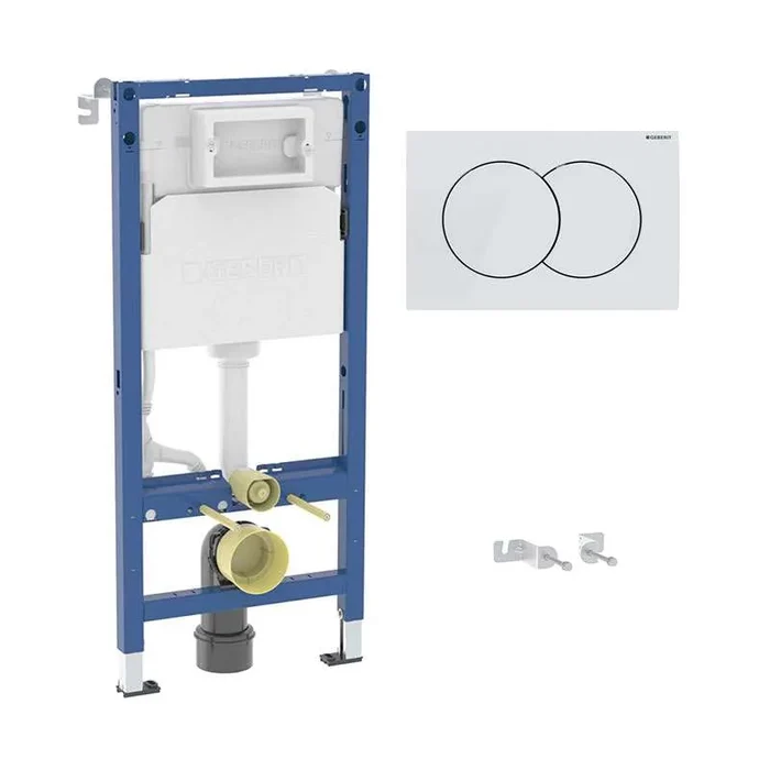 GEBERIT ugradni vodokotlic Duofix sa Delta 01 belom tipkom