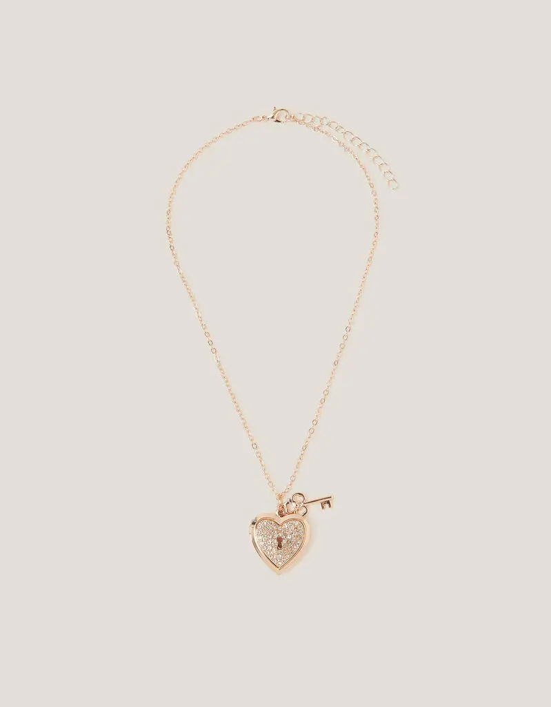 Monsoon Ogrlica za devojčice Heart, Rose gold
