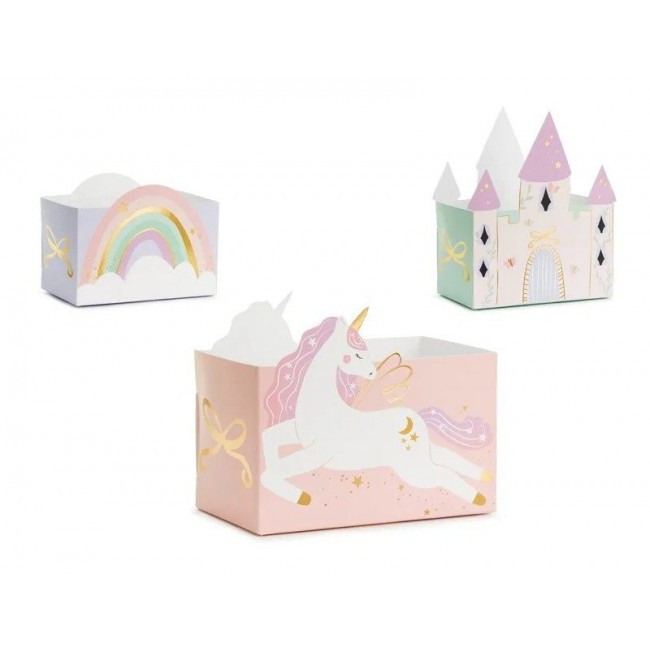 Party Deco - Kutije za grickalice princeza i jednorog