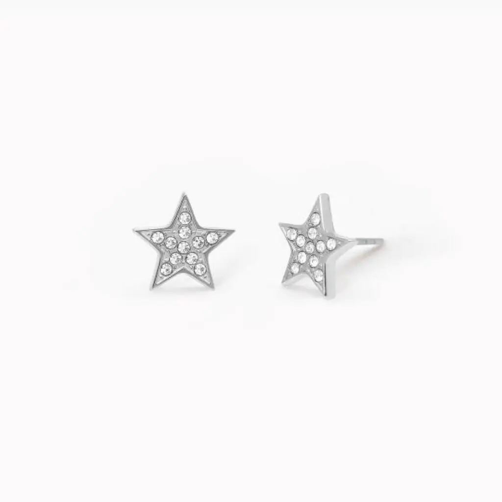 2Jewels Minđuše Star, Srebrne boje