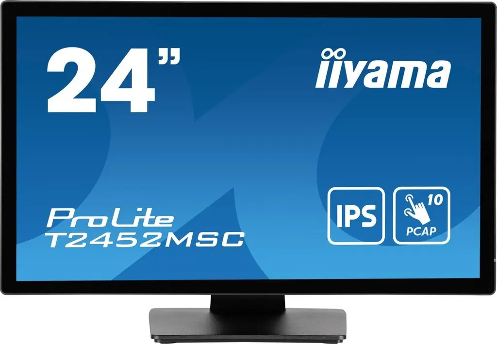 Iiyama Monitor ProLite T2452MSC-B1AG, 23.8", 1920x1080, Full HD, IPS, 60Hz, 5ms, HDMI, Crni