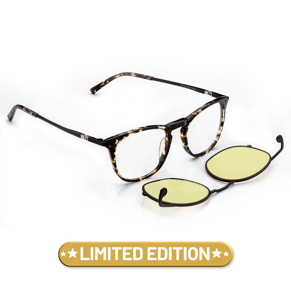 HYPERLIGHT EYEWEAR CLIPS, BLACK HAVANA