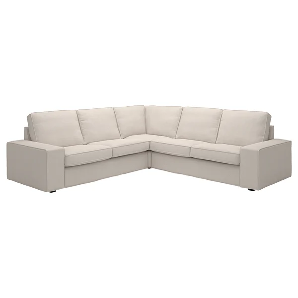 Ugaona sofa, 4-sed, Tresund svetlobež
