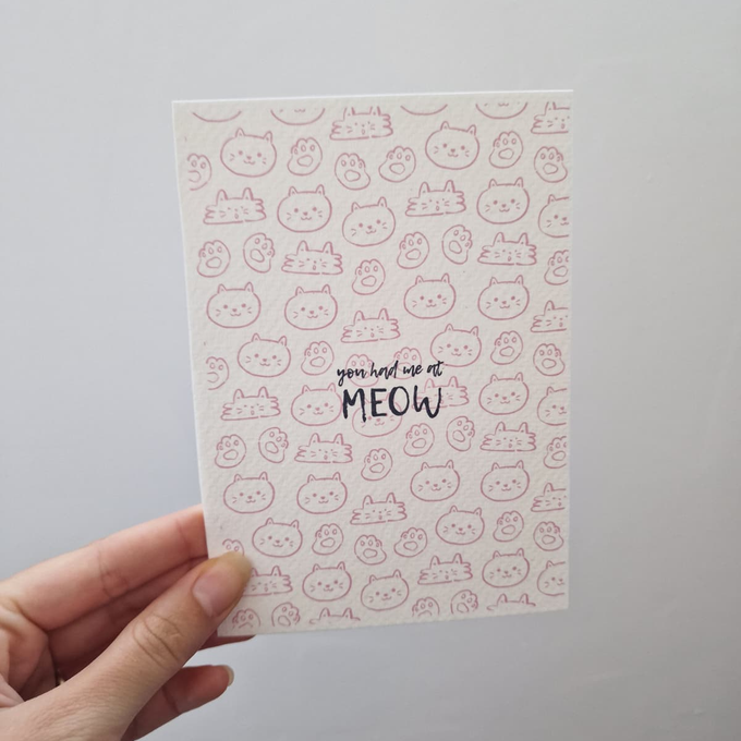 Art kartica You had me at Meow sa mačjim motivom