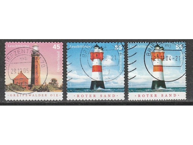 Deutsche Bundespost - 2004-Leuchttürme, svetionici