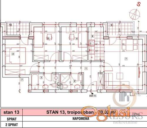 TROIPOSOBAN STAN U IZGRADNJI SA POVRATOM PDV-A, TELEP