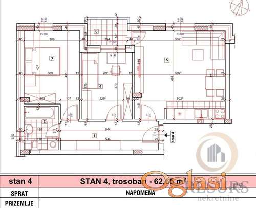 TROSOBAN STAN U IZGRADNJI SA POVRATOM PDV-A, TELEP